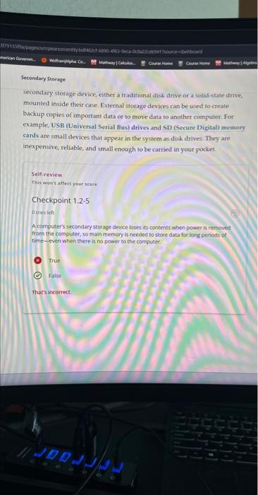Solved secondary storage device, either a traditonal disk | Chegg.com