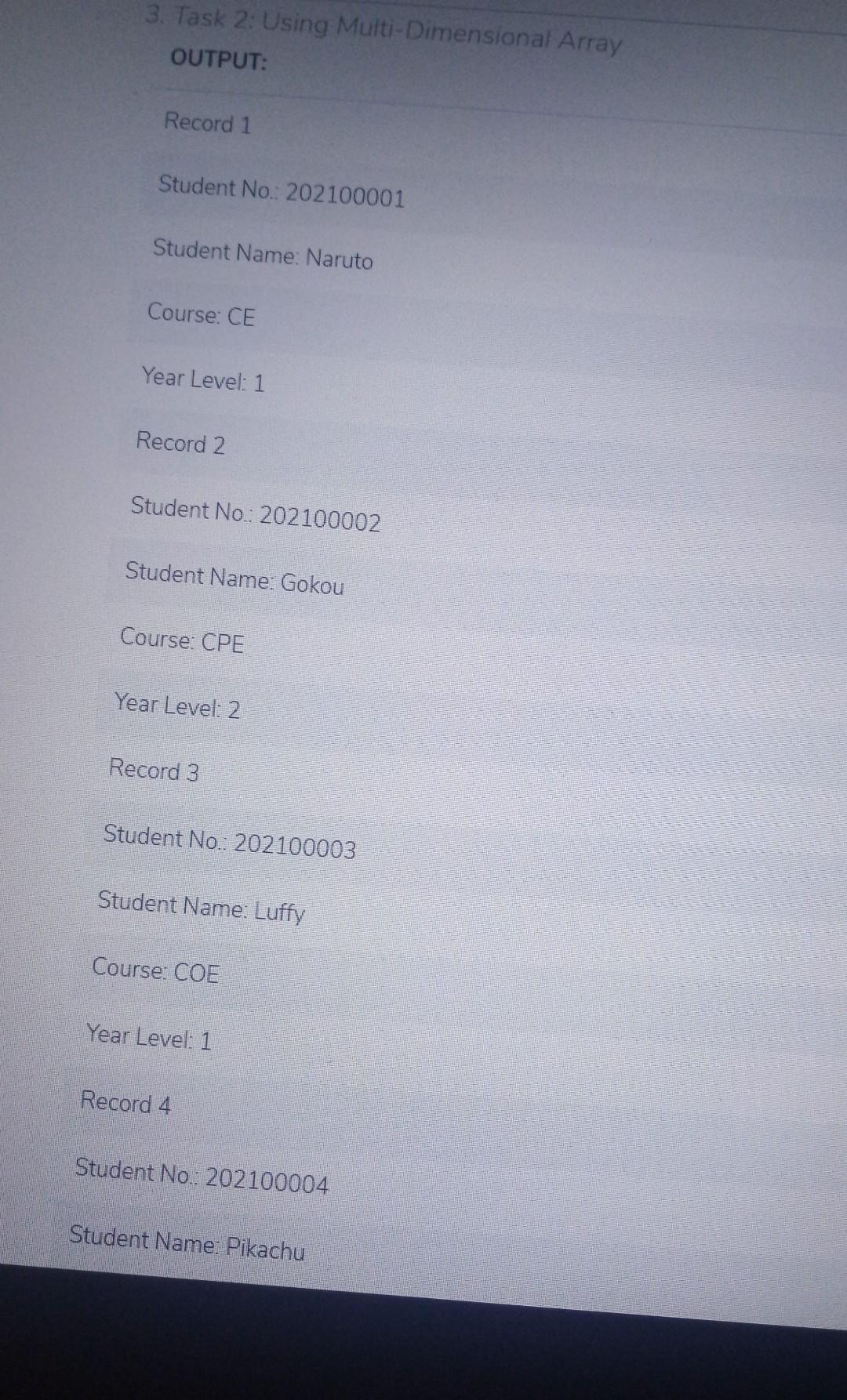Solved 3 Task 2 Using Multi Dimensional Array Write A C