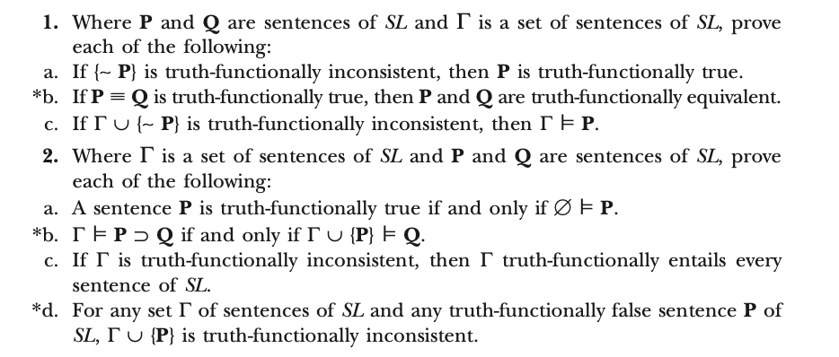 Solved Where P ﻿and Q ﻿are Sentences Of Sl ﻿and Γ ﻿is A Set 