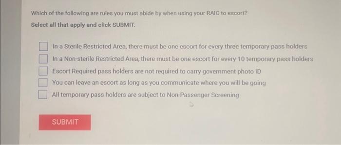 Solved Which of the following are rules you must abide by | Chegg.com
