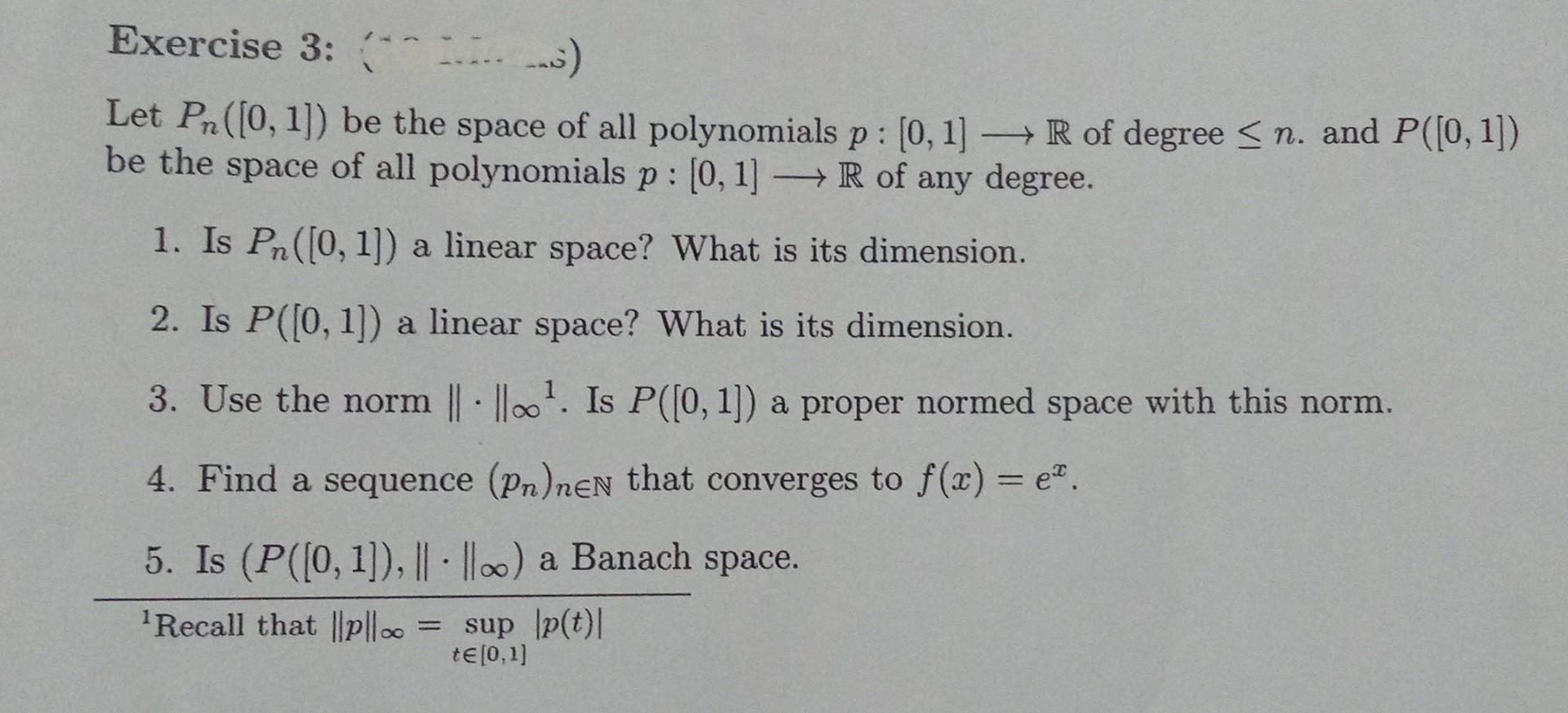 Solved Functional Analysis I want exercise 3(1,2,3,4 | Chegg.com