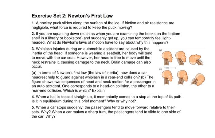Solved Exercise Set 2: Newton's First Law 1. A hockey puck | Chegg.com