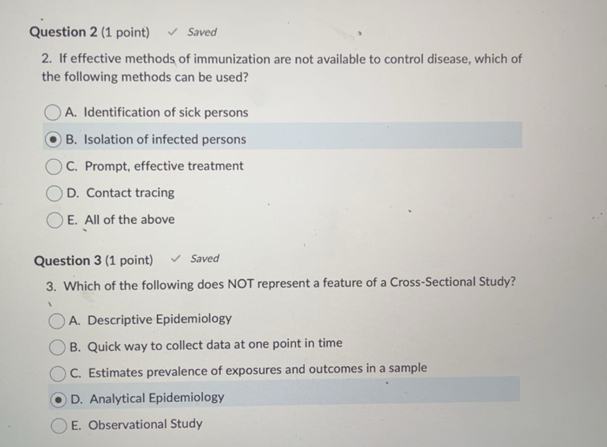 Solved Question 2 (1 ﻿point) ﻿Saved2. ﻿If effective methods | Chegg.com