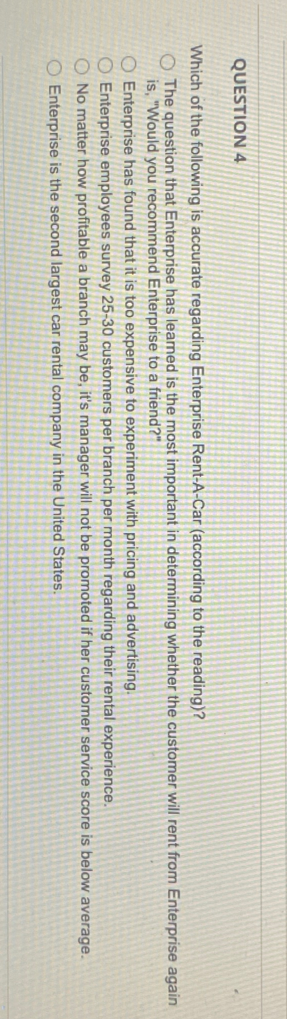 Solved QUESTION 4 Which of the following is accurate | Chegg.com