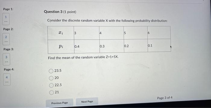 Solved Consider The Discrete Random Variable X With The 7946