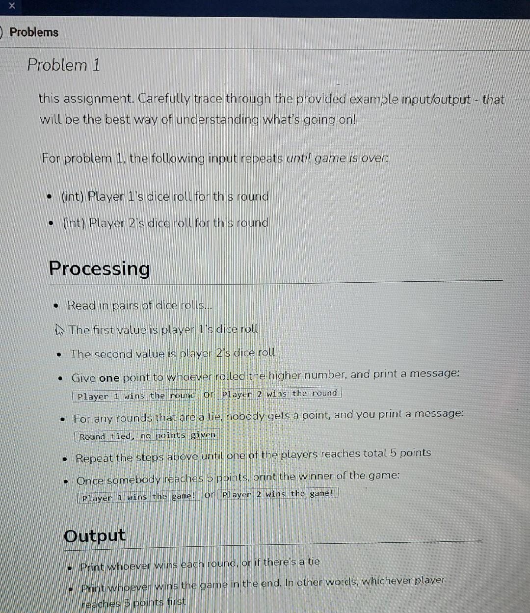 Solved this assignment. Carefully trace through the provided | Chegg.com