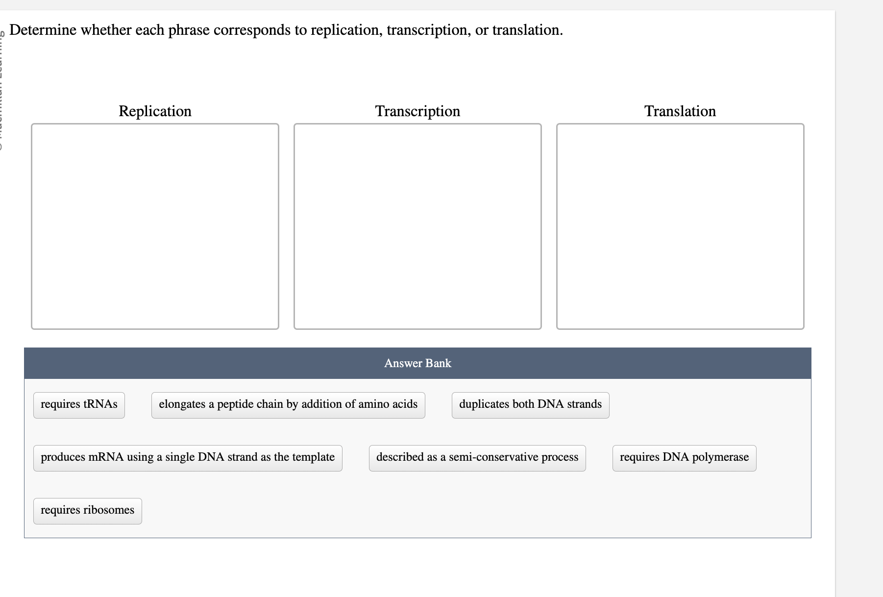 Solved Determine whether each phrase corresponds to | Chegg.com