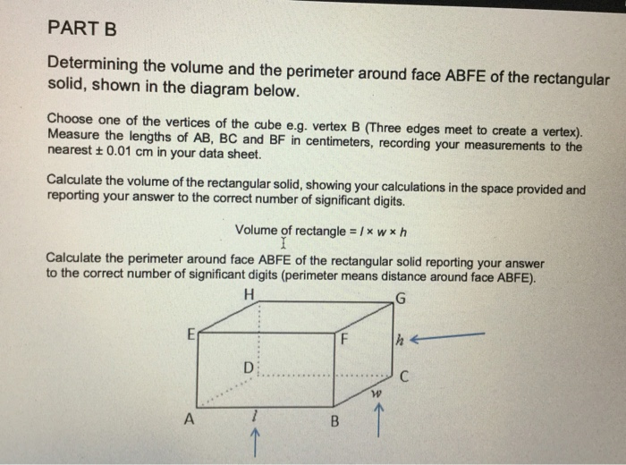 determining the volume of a rectangular solid and | Chegg.com