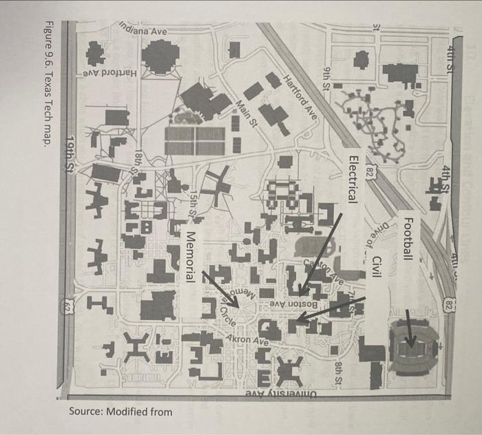 Solved 4. The Texas Tech University (Figure 9.6) map does | Chegg.com