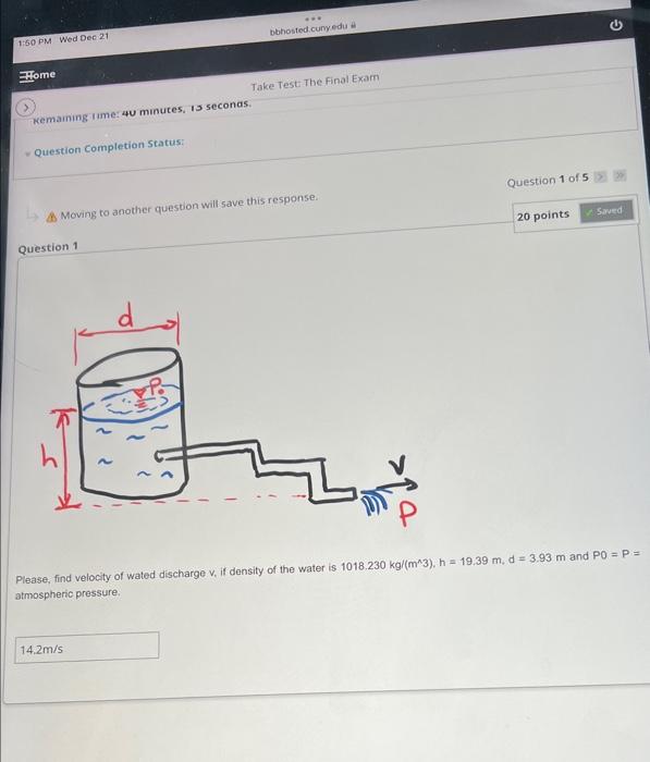 Solved atmospheric pressure. | Chegg.com