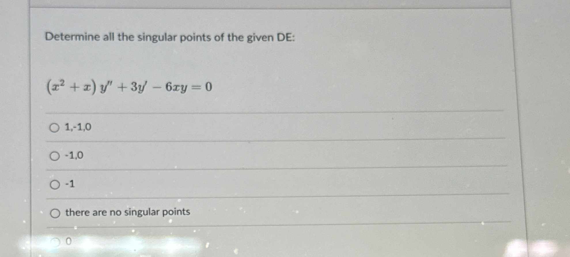 Solved Determine all the singular points of the given | Chegg.com