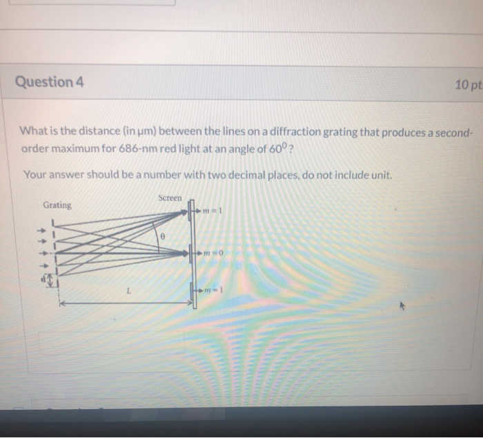 Solved Question 4 10 pt What is the distance (inum) between | Chegg.com