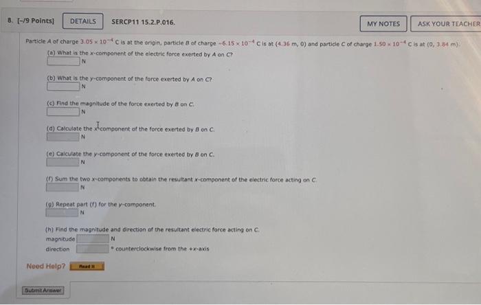 Solved Particle A of charge 3.05×10−4C is at the origin, | Chegg.com