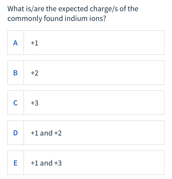 Solved What is/are the expected charge/s of the commonly | Chegg.com
