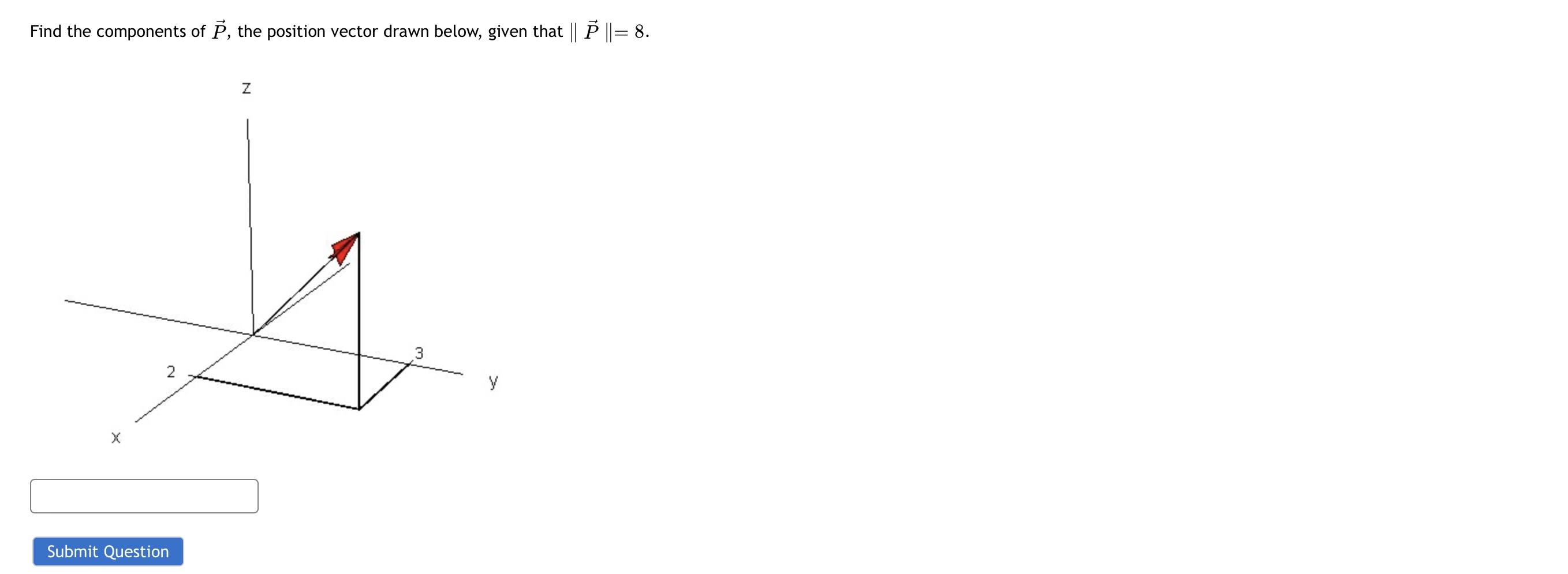 Solved Find the components of vec(P), ﻿the position vector | Chegg.com