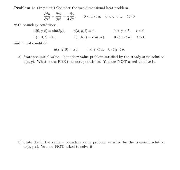 Solved Problem 4: (12 points) Consider the two-dimensional | Chegg.com