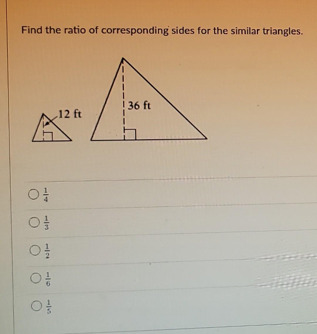 Solved Find the ratio of corresponding sides for the similar | Chegg.com
