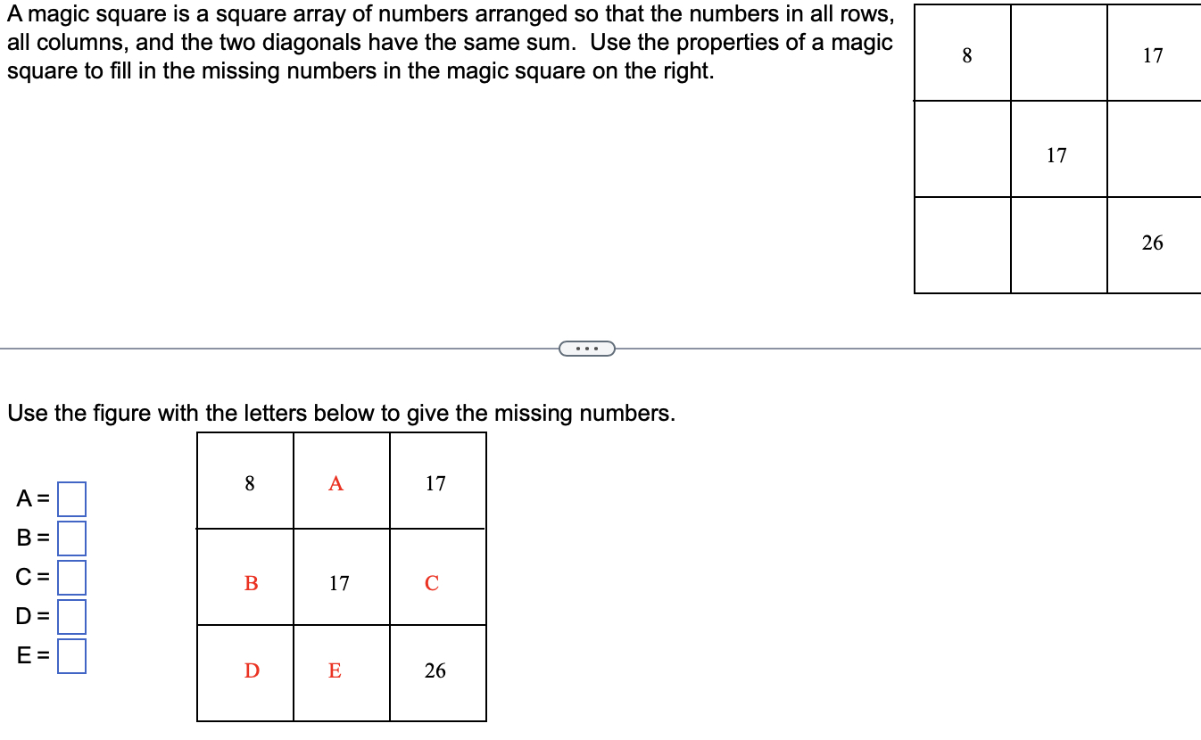 Solved A magic square is a square array of numbers arranged | Chegg.com