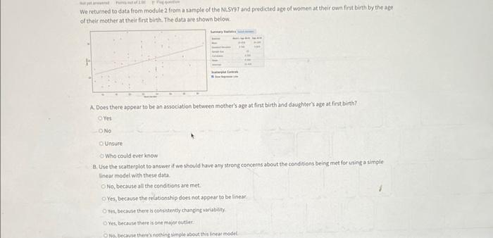 Solved We returned to data from module 2 from a sample of | Chegg.com