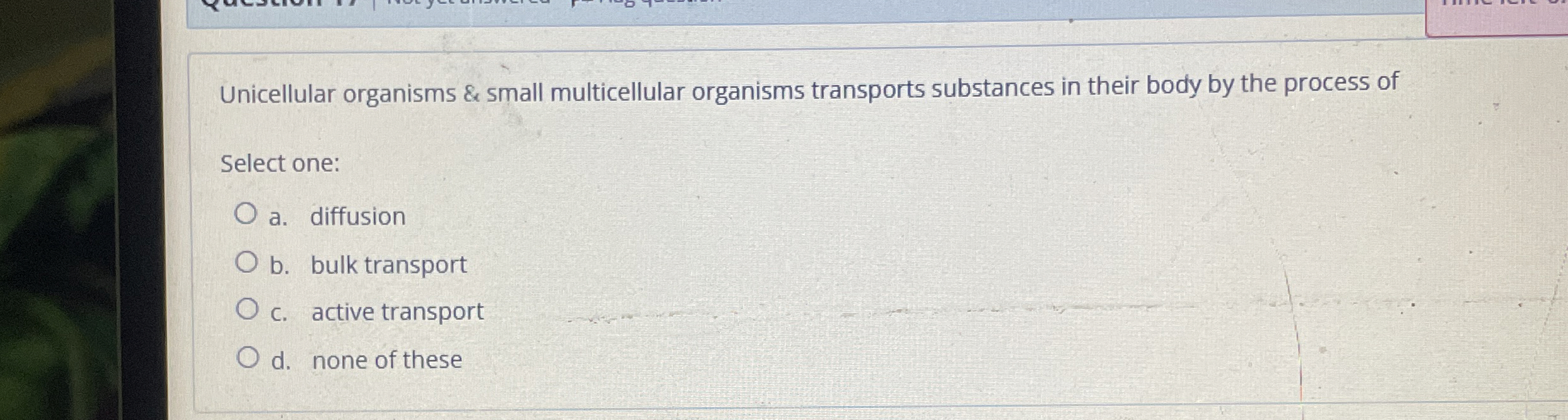 Solved Unicellular organisms & small multicellular organisms | Chegg.com