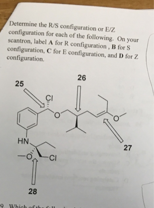 Solved Determine the R/S configuration or E/Z configuration | Chegg.com