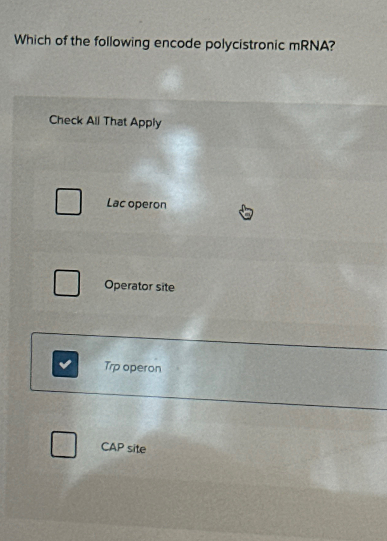 Solved Which of the following encode polycistronic | Chegg.com