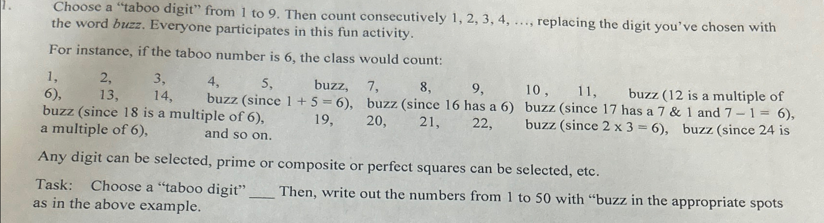 Solved Choose a "taboo digit" from 1 ﻿to 9. ﻿Then count | Chegg.com
