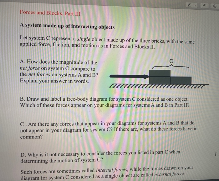 Solved Forces and Blocks, Part III A system made up of | Chegg.com