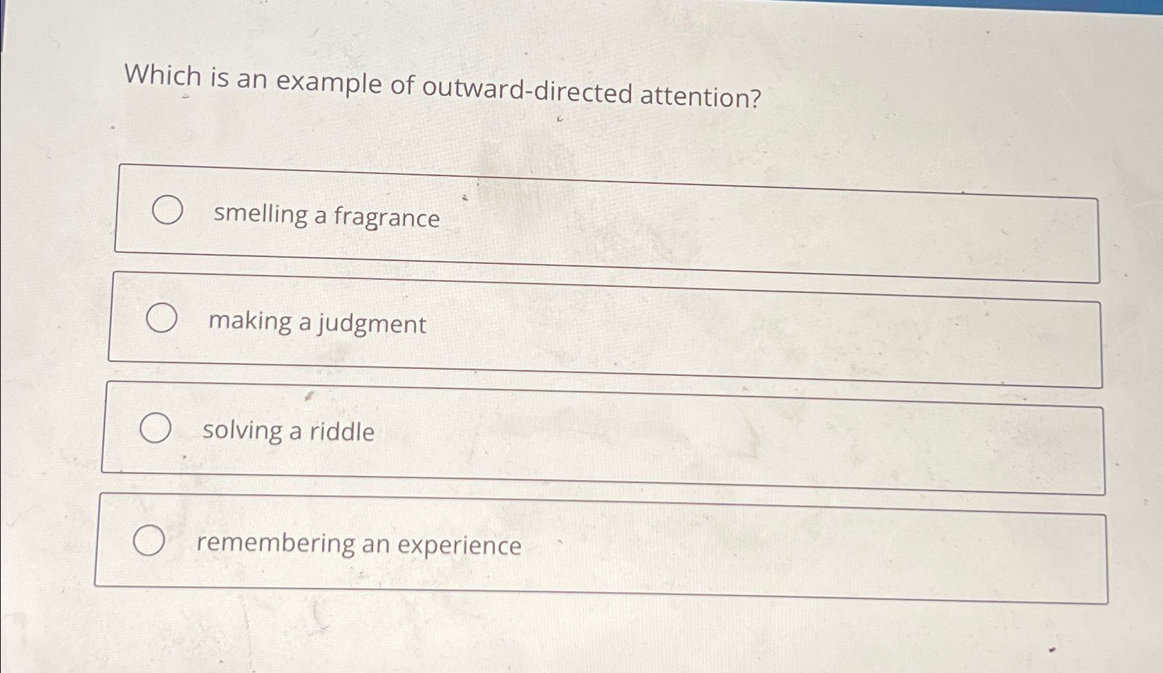 Solved Which is an example of outward-directed | Chegg.com