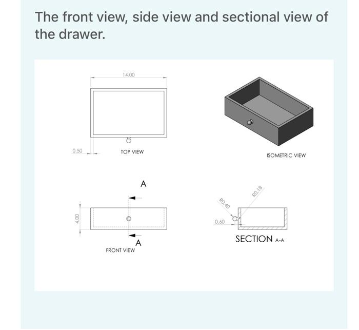 Solved Can you draw the the top view, front view, right view | Chegg.com