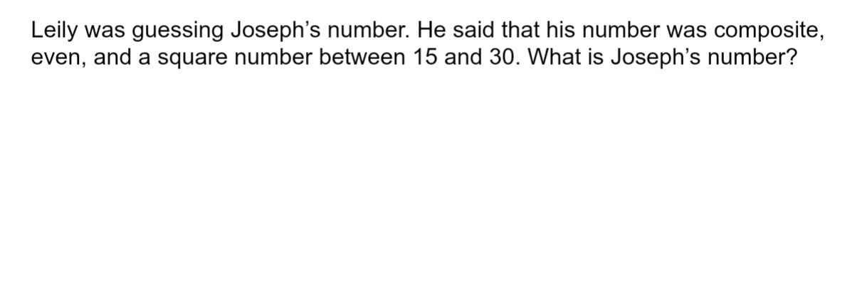 Solved Leily was guessing Joseph's number. He said that his | Chegg.com