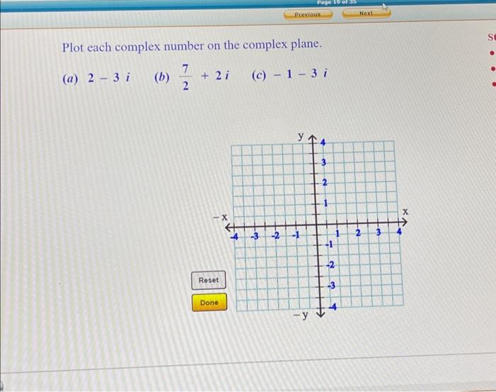 Solved (a) 2-3 i (b) Plot each complex number on the complex | Chegg.com