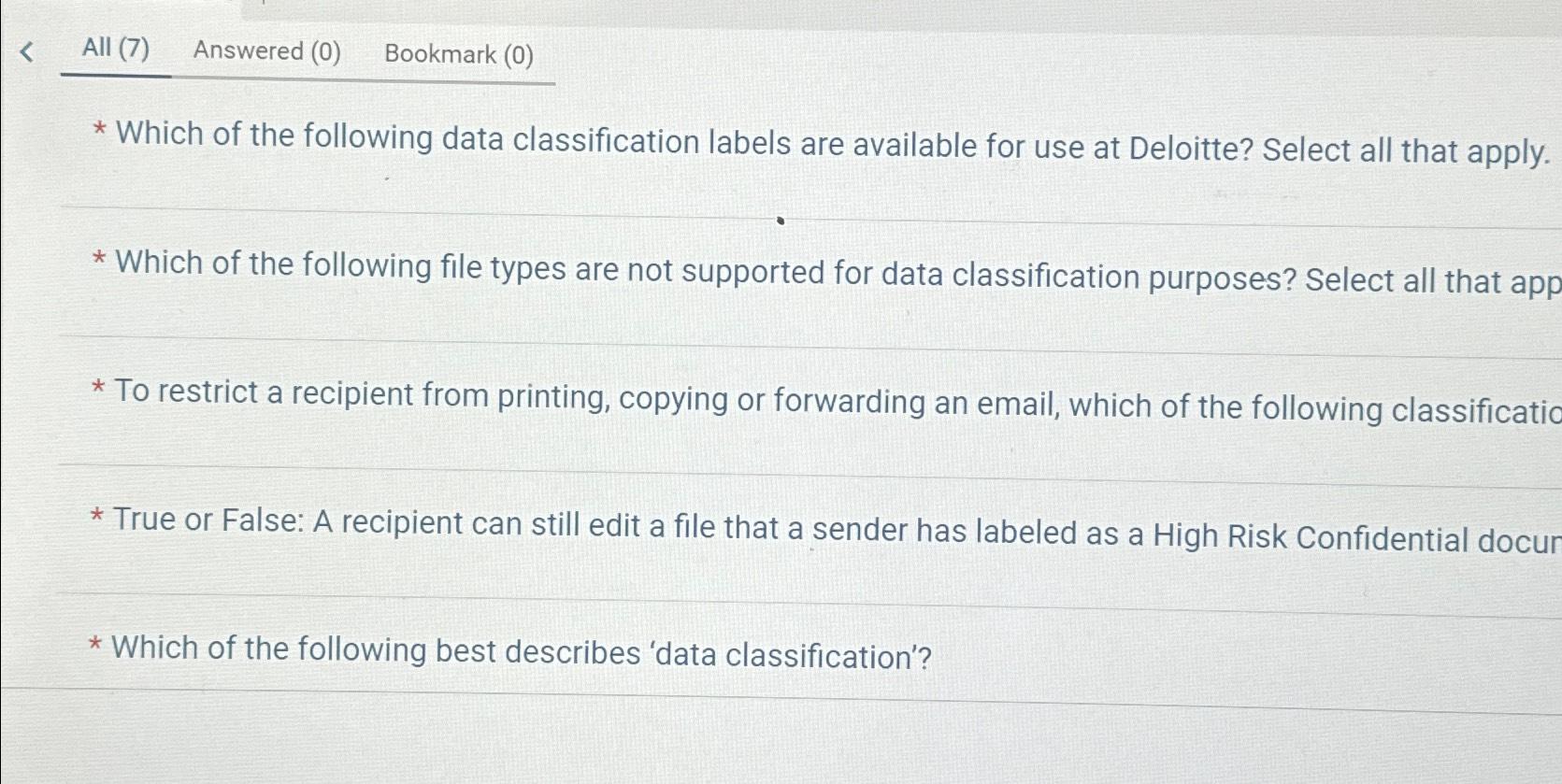 Solved All (7) ﻿Answered (0) ﻿Bookmark (0)Which of the | Chegg.com