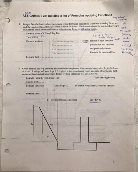 Solved Next ASSIGNMENT 2a: Building a list of Formulas | Chegg.com
