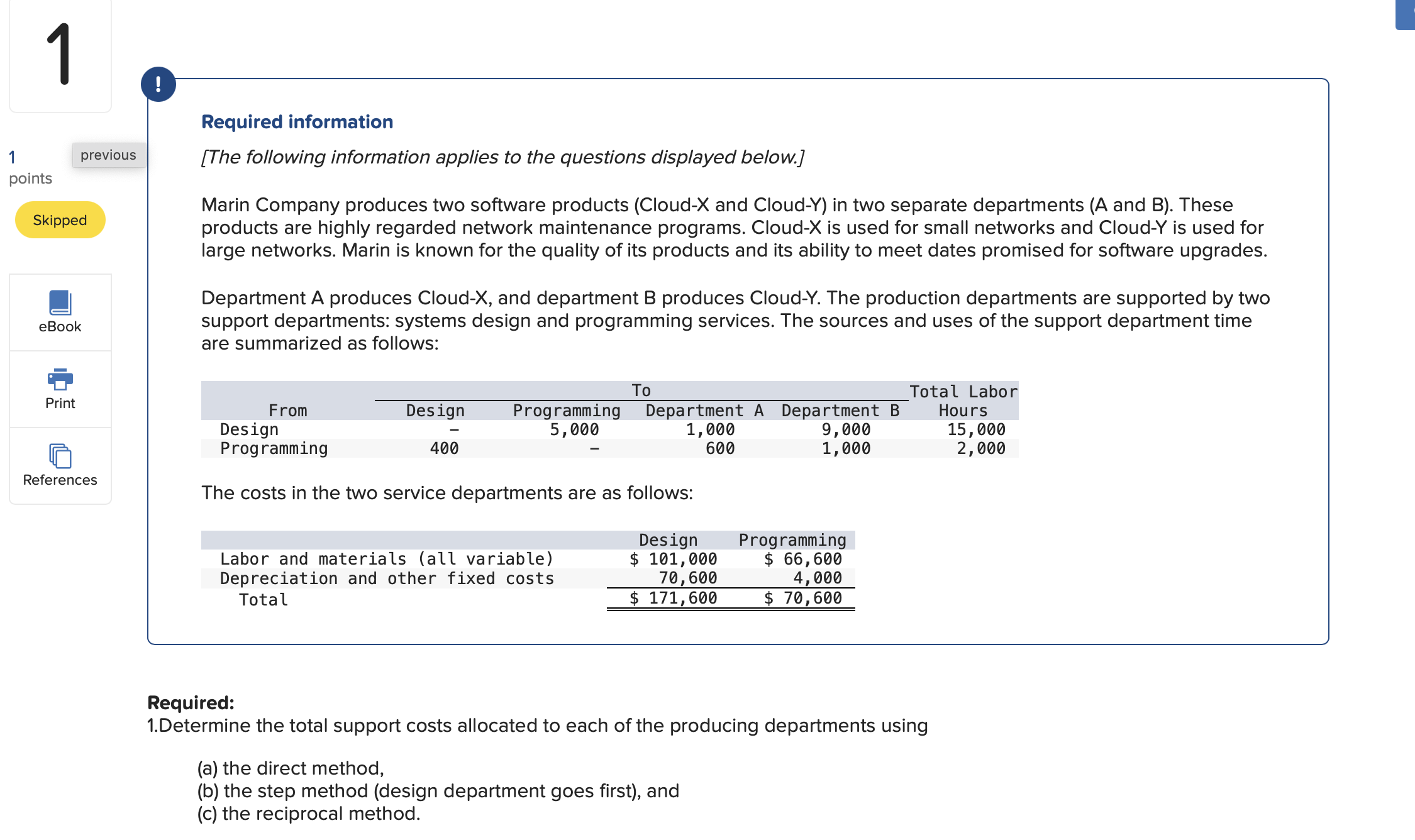 Solved Required information[The following information | Chegg.com