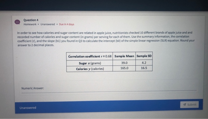 Solved Question 4 Homework. Unanswered. Due in 4 days In | Chegg.com