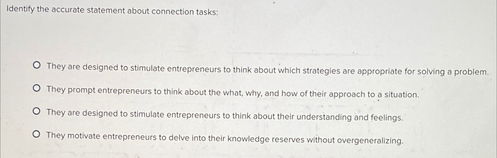 Solved Identify the accurate statement about connection | Chegg.com