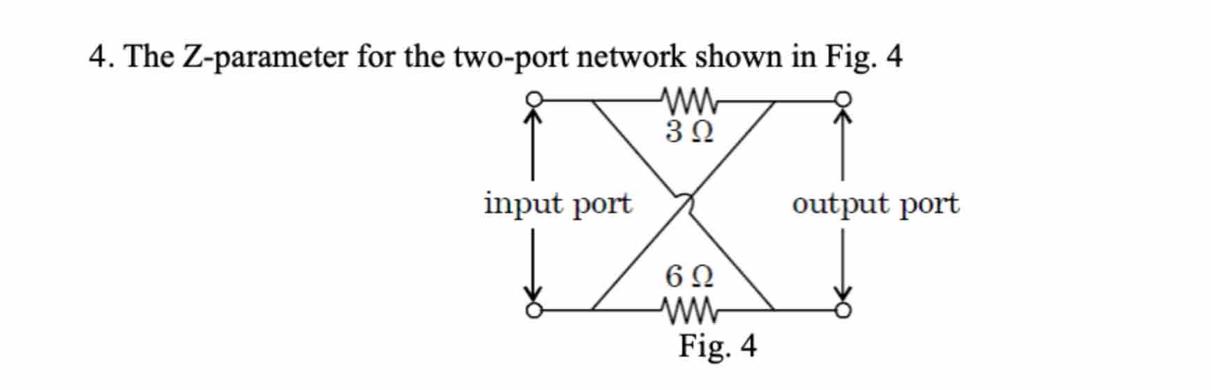 Solved The Z-parameter for the two-port network shown in | Chegg.com