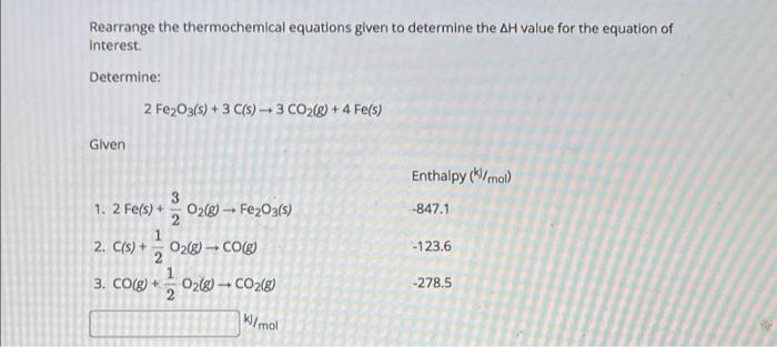 Solved Given the following equation: Fe2O3 +3C-2 Fe + 3 CO | Chegg.com