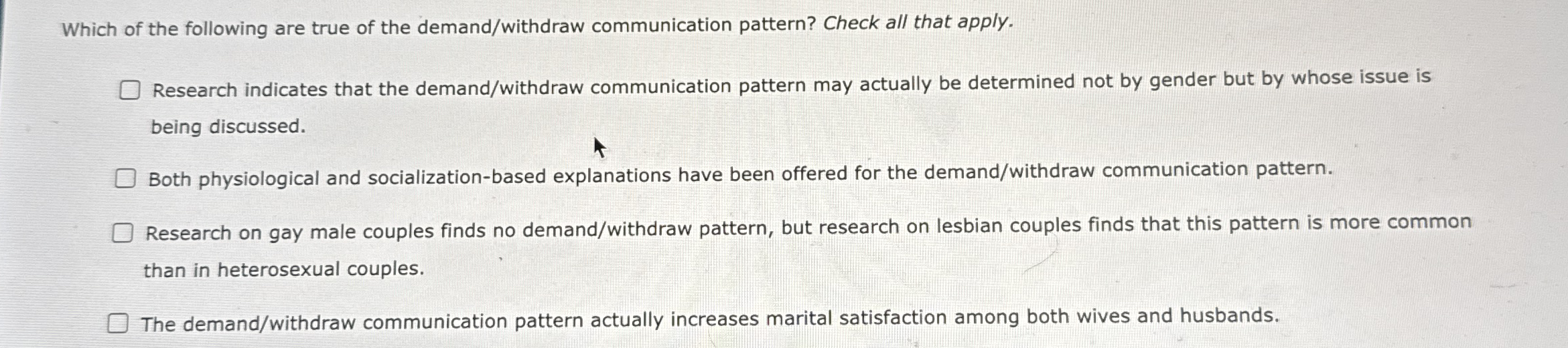 Which of the following are true of the | Chegg.com