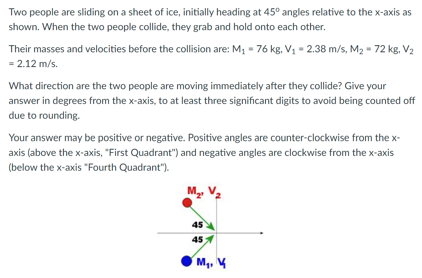 Solved Two people are sliding on a sheet of ice, initially | Chegg.com