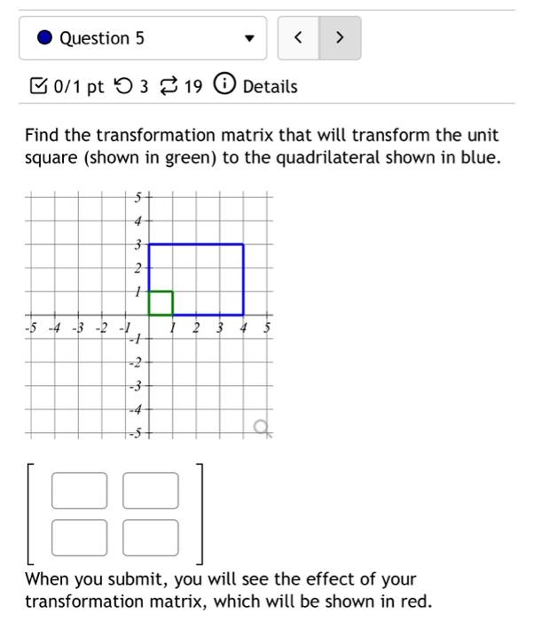 Solved Find the transformation matrix that will transform | Chegg.com