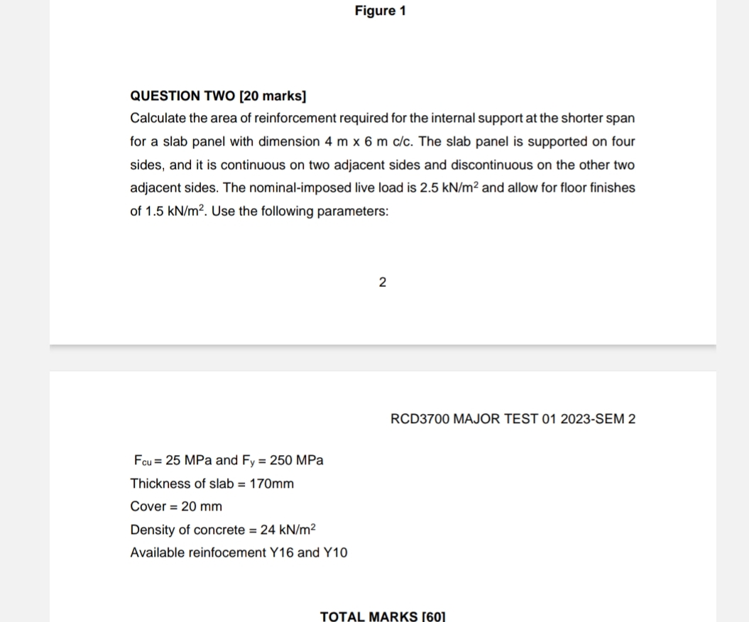 Solved Figure 1QUESTION TWO [20 ﻿marks]Calculate the area of | Chegg.com