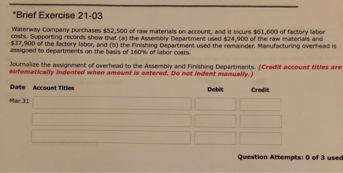 Solved *Brief Exercise 21-03 Waterway Company purchases | Chegg.com