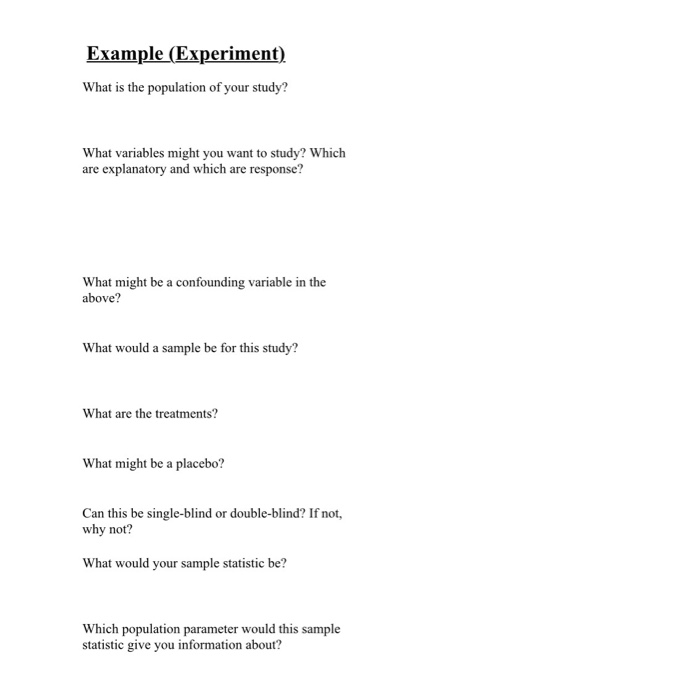 Experiment Design Discussion Worksheet: Give two | Chegg.com