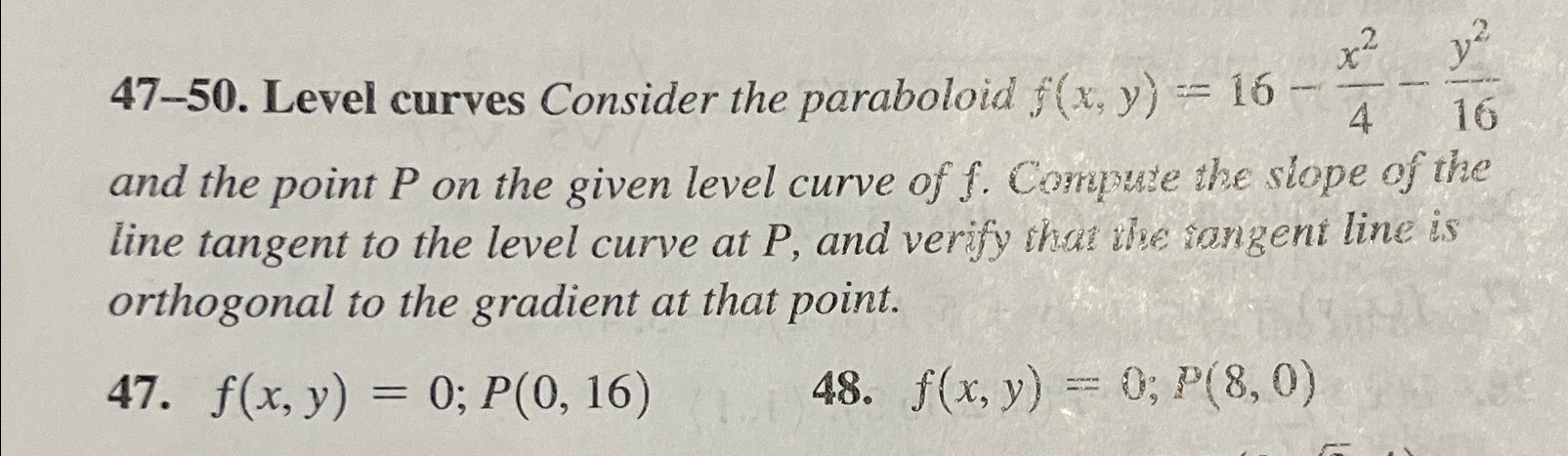 Solved Level curves Consider the paraboloid | Chegg.com