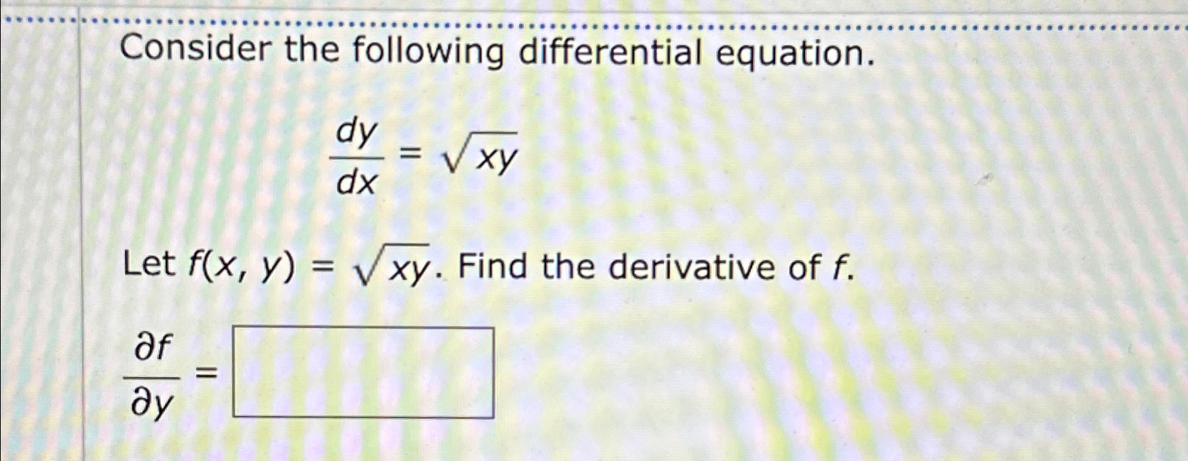 Solved Consider the following differential | Chegg.com