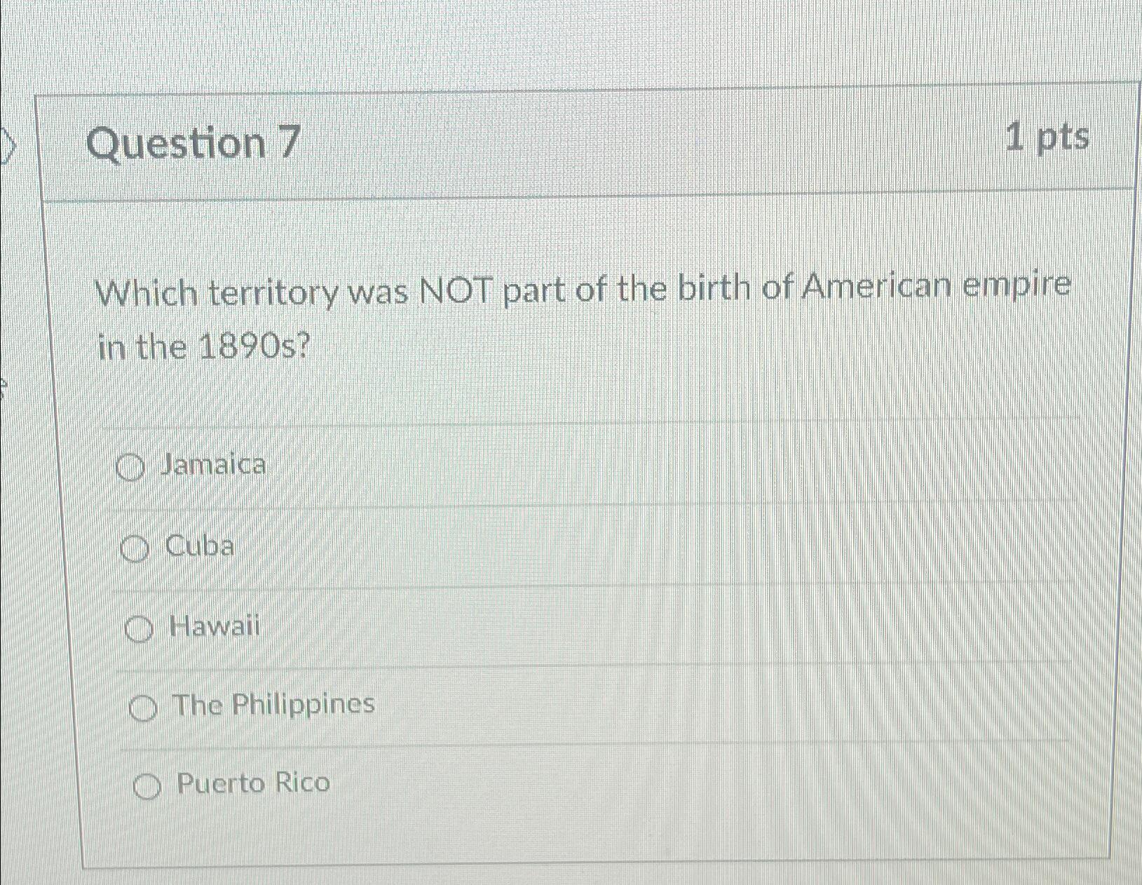 Solved Question 71 ptsWhich territory was NOT part of the | Chegg.com Solved Question 71 ptsWhich territory was NOT part of the | Chegg.com