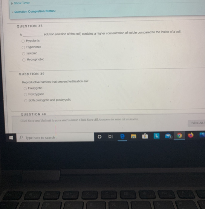 Solved Show Timer Question Completion Status: QUESTION 38 А | Chegg.com