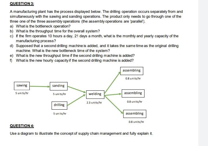 Solved QUESTION 3: A manufacturing plant has the process | Chegg.com